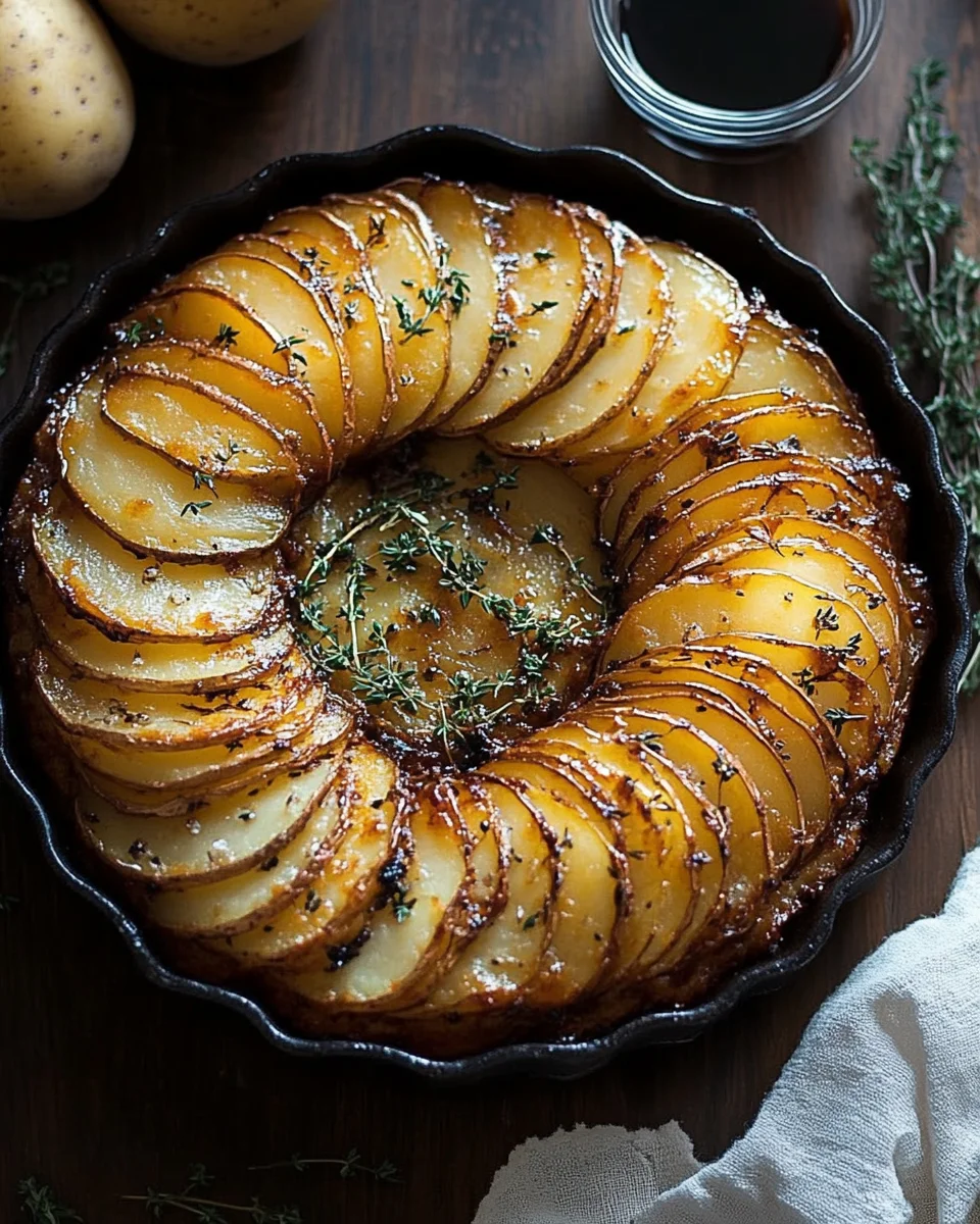 Crispy Balsamic-Thyme Potato Torte